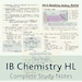 IB Chemistry HL Study Notes - Etsy
