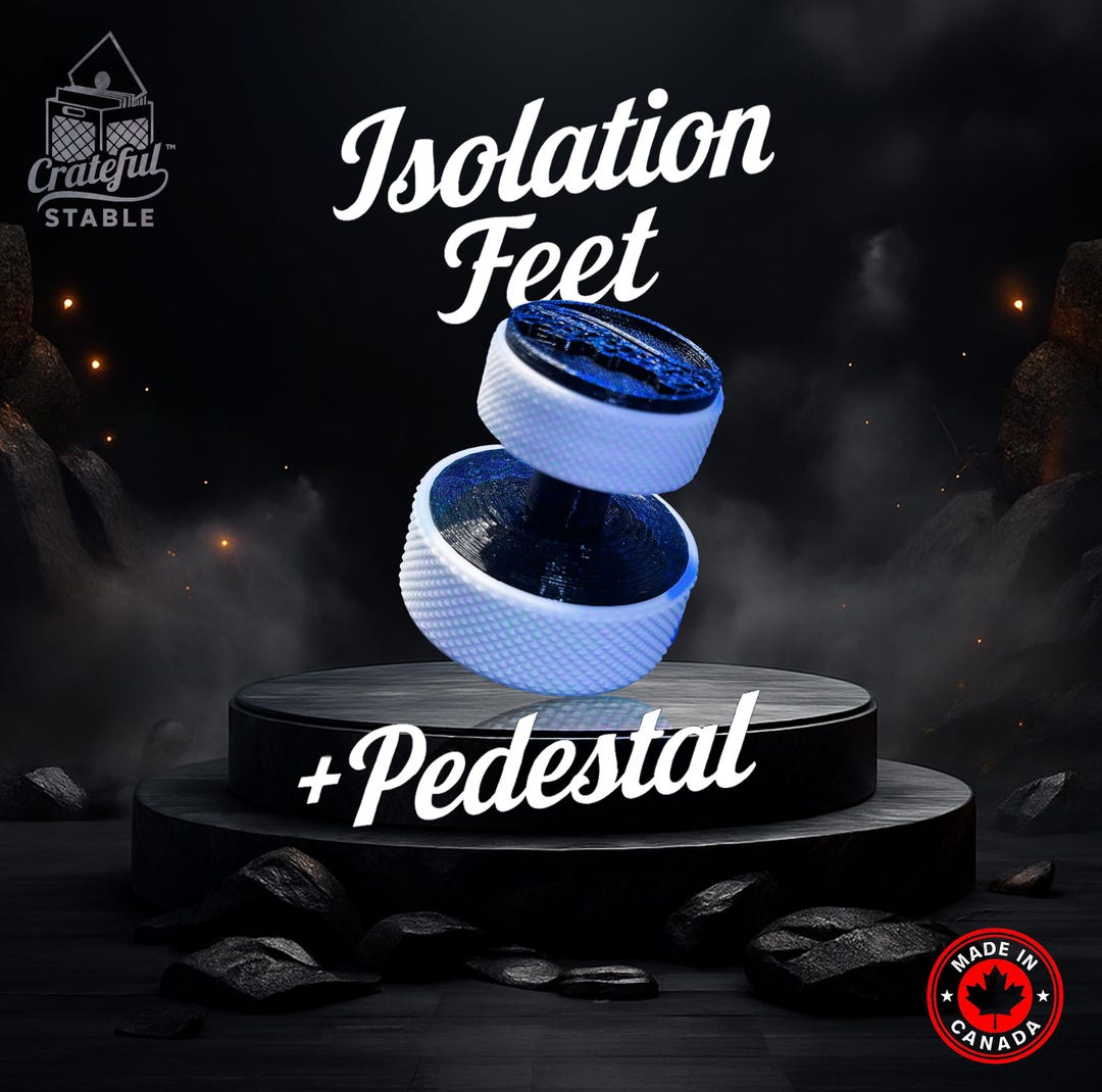 Turntable Isolation Feet + Pedestal – Custom Colour Anti-vibration Feet ...