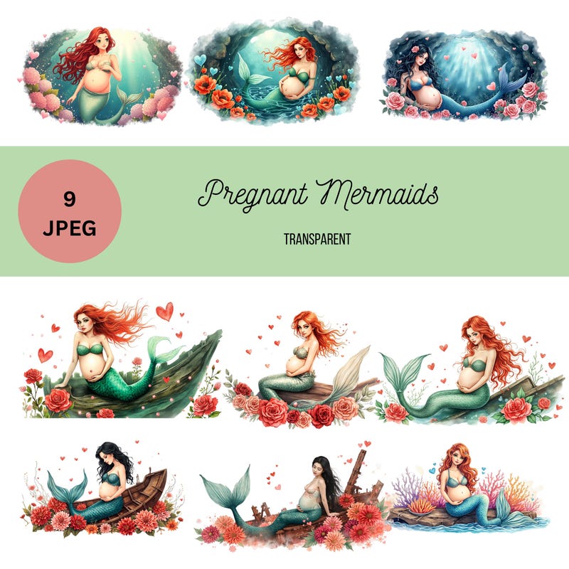 Pregnant Mermaids - Etsy