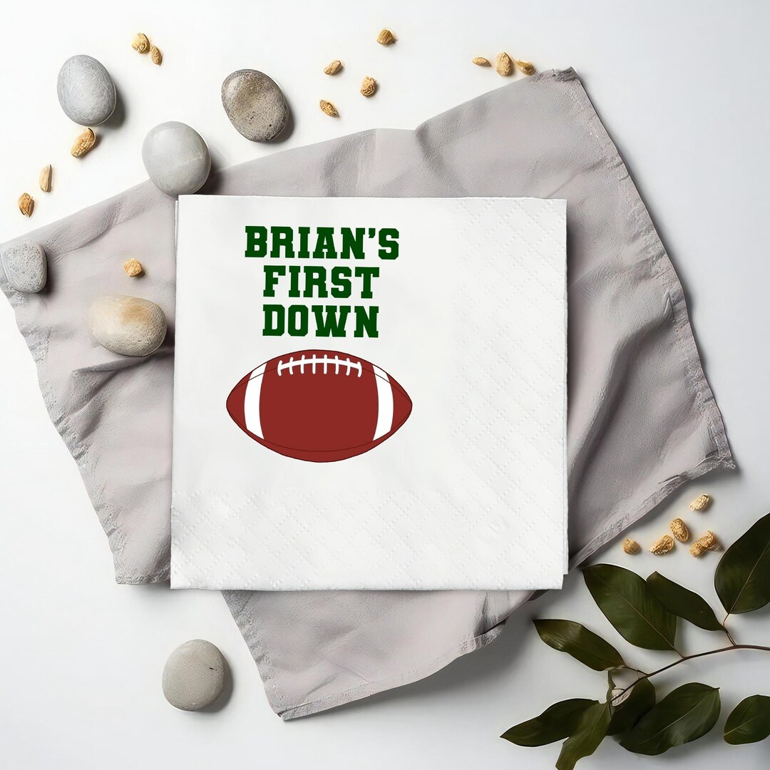 Personalized Football Napkins, Custom Sports First Birthday Party ...