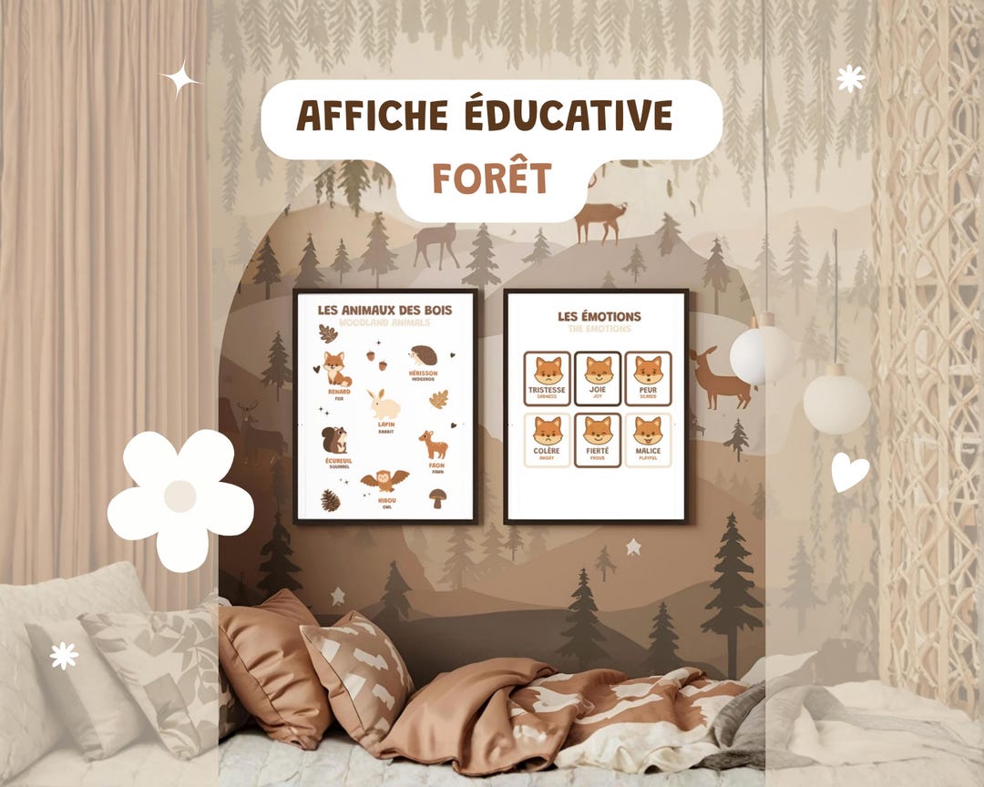 Bilingual Educational Poster FR/EN – Forest Collection | Montessori ...