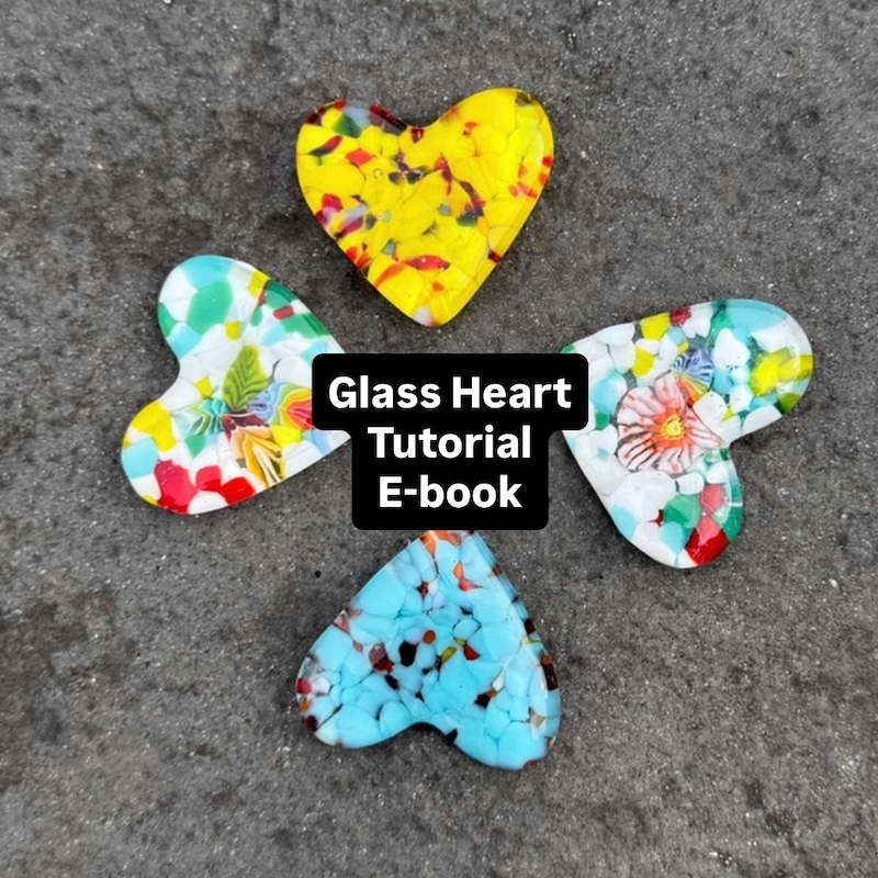 Blue Fused Glass Heart - Etsy