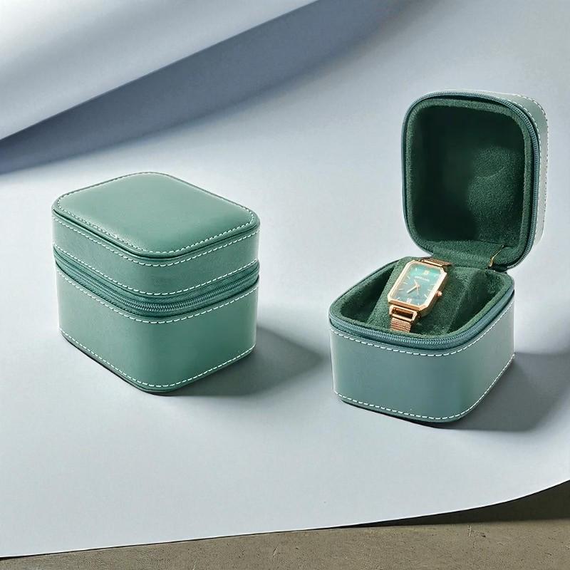 Personalized PU Leather Watch Box: Velvet Interior, Compact Storage - Etsy
