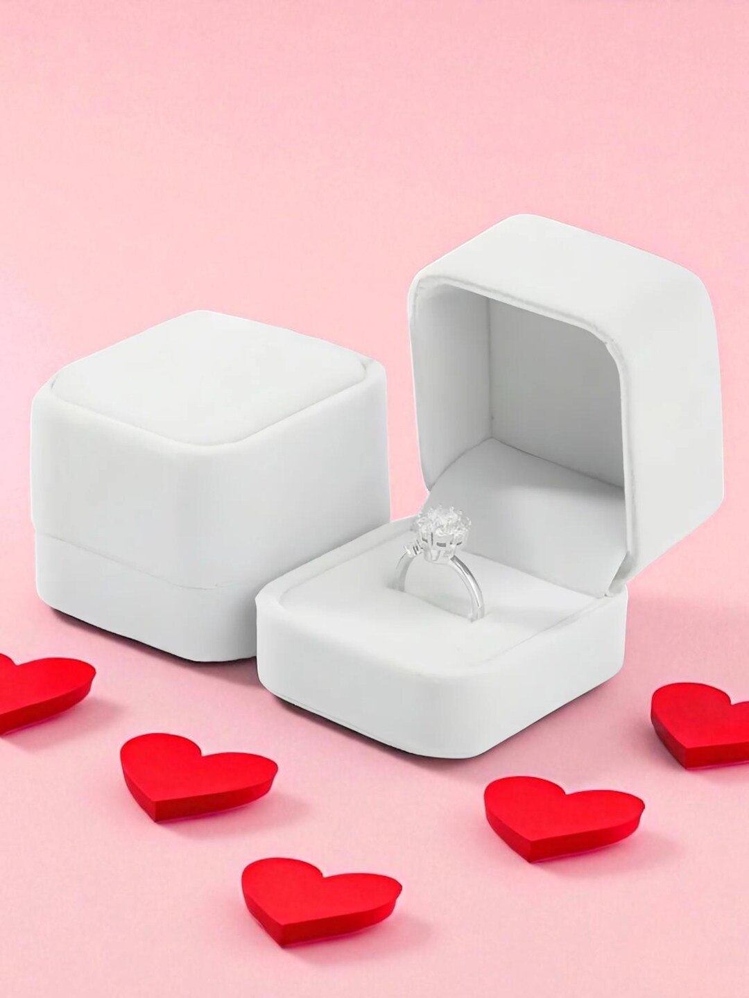 Velvet Engagement Ring Box, Wedding Keepsake, Anniversary Gift - Etsy