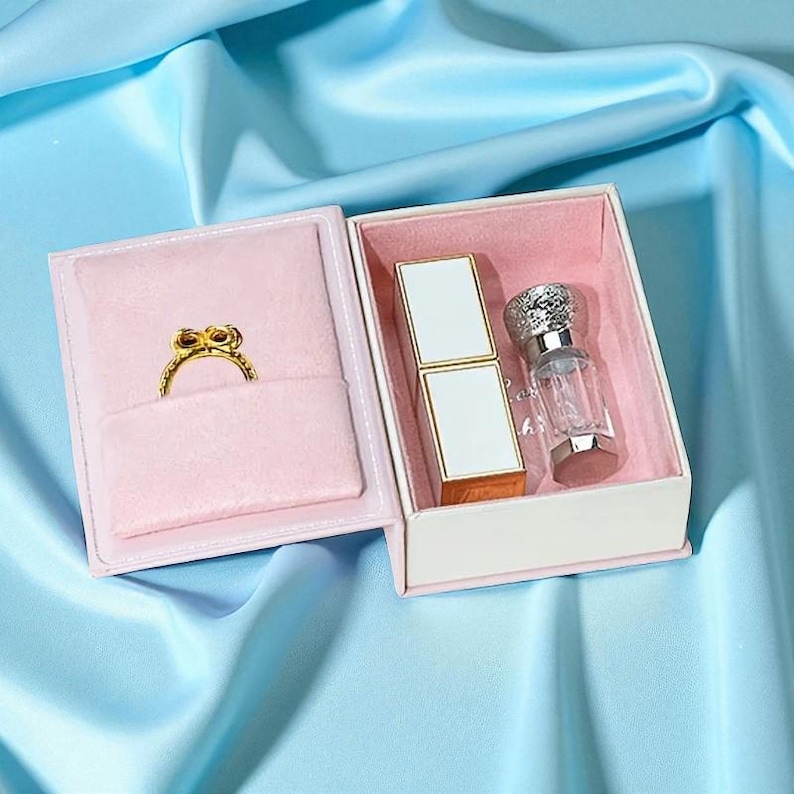 Velvet Book Ring Box, Wedding Engagement Ring Holder, Anniversary Gift ...