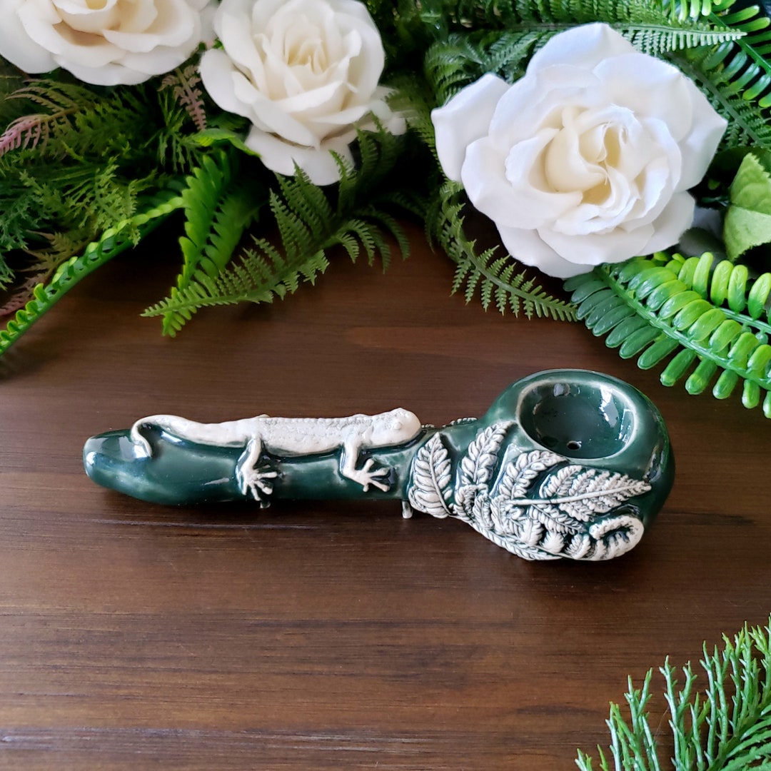Salamander and Snail Forest Green Pipe - Etsy