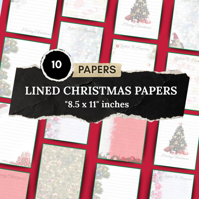 Christmas Letter Writing Paper | Dear Santa, Letter to Heaven (digital ...