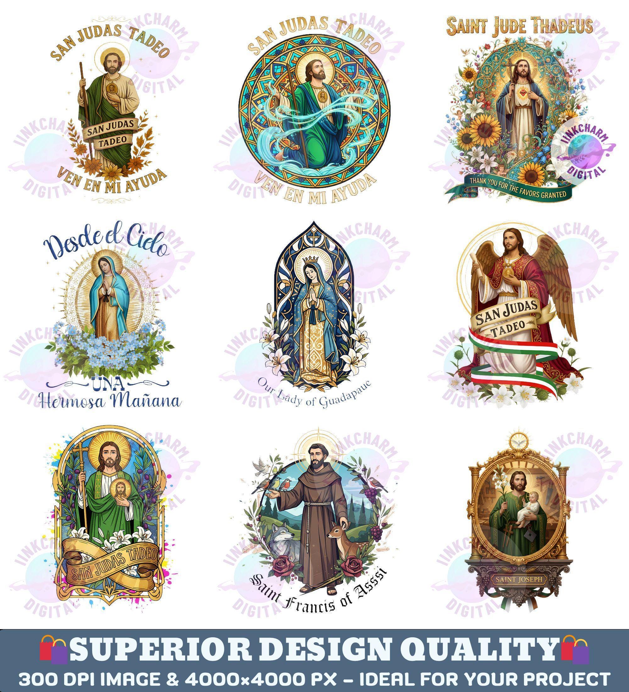 Saints of Hope Png Bundle, 100 PNG Saint Joseph, Virgin Mary Png, Saint ...