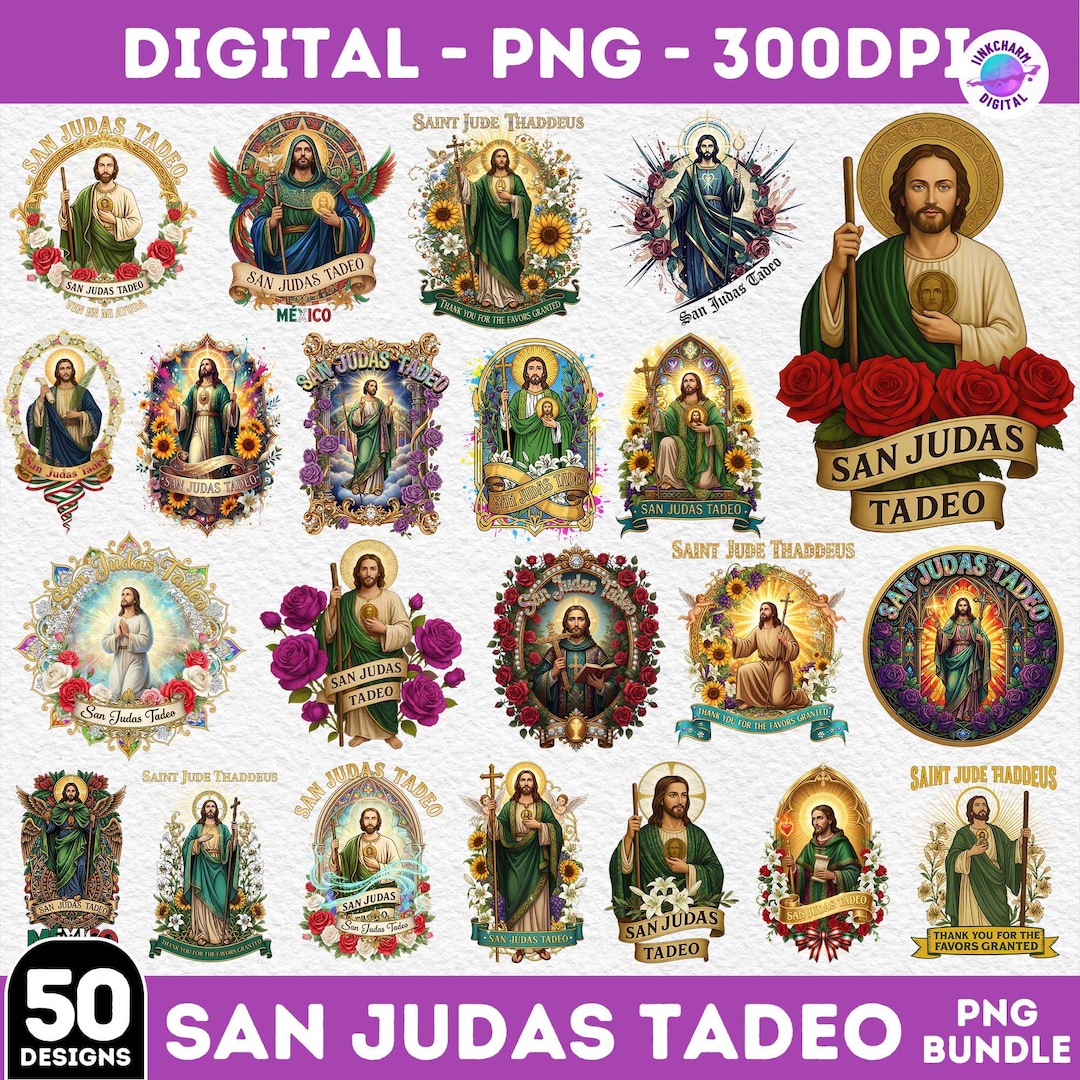 Saint Jude Thaddeus Png Bundle, 50 PNG Christian Region, Jesus Png ...