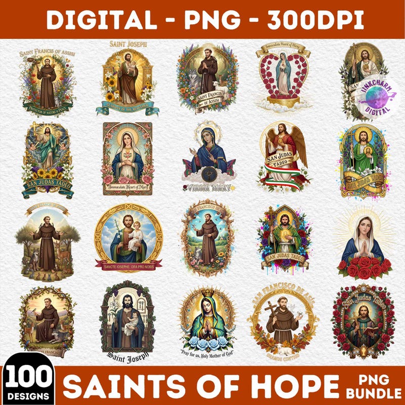 Patron Saint Png Bundle - Etsy