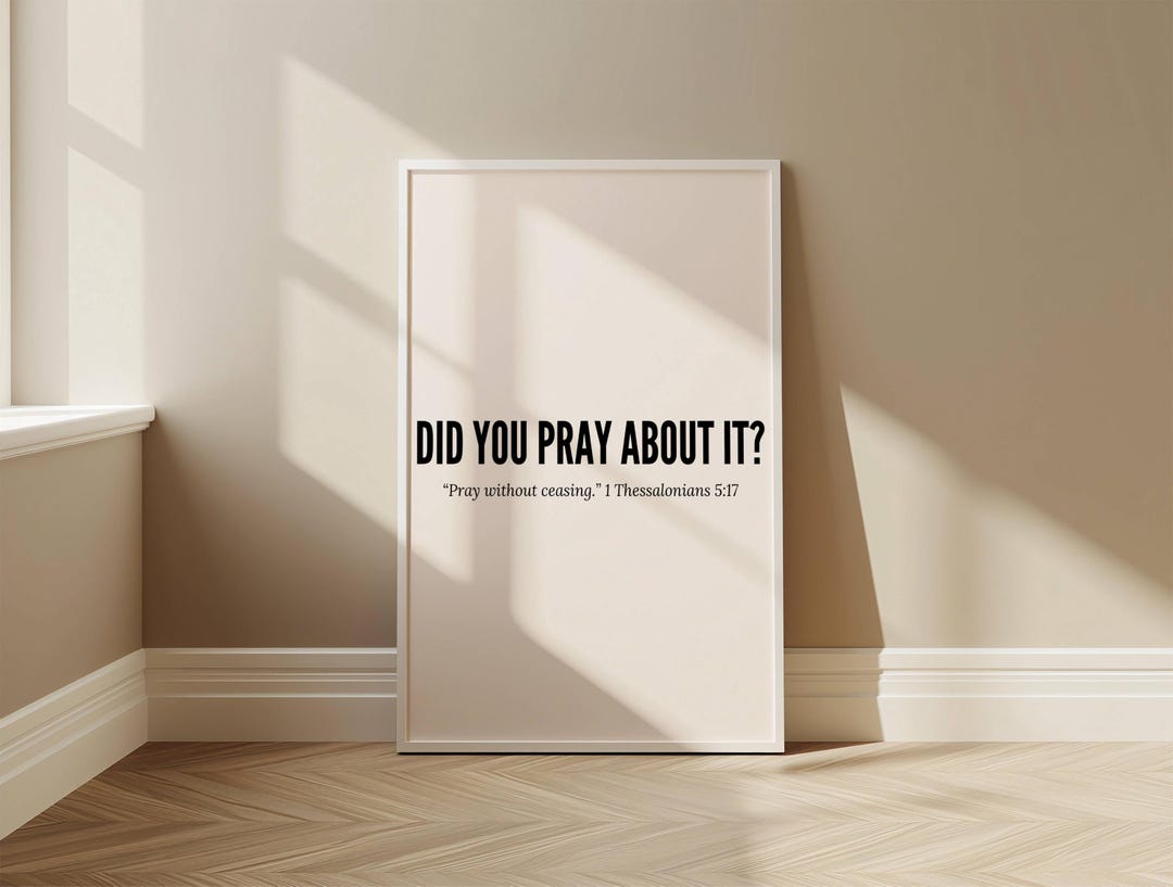 Prayer Poster - Christian Wall Art Poster - Christian Art and Decor ...
