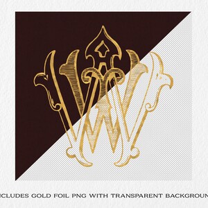 Vintage WW Monogram | Instant Download | High Resolution 16 X 16 Png ...
