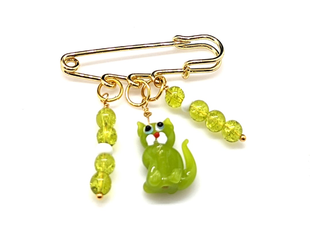 Decorative Diaper Bag Pin, Gold Safety Pin Brooch Jewelry for Baby ...