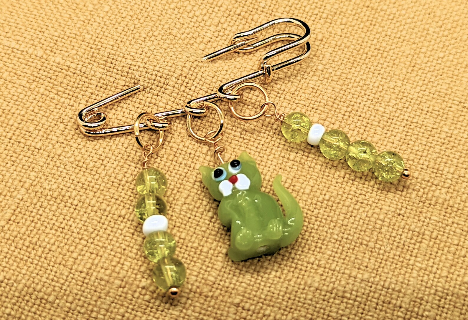 Decorative Diaper Bag Pin, Gold Safety Pin Brooch Jewelry for Baby ...