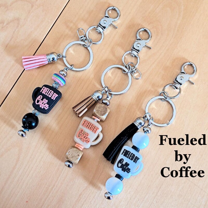 Wood Bead Keychain - Etsy