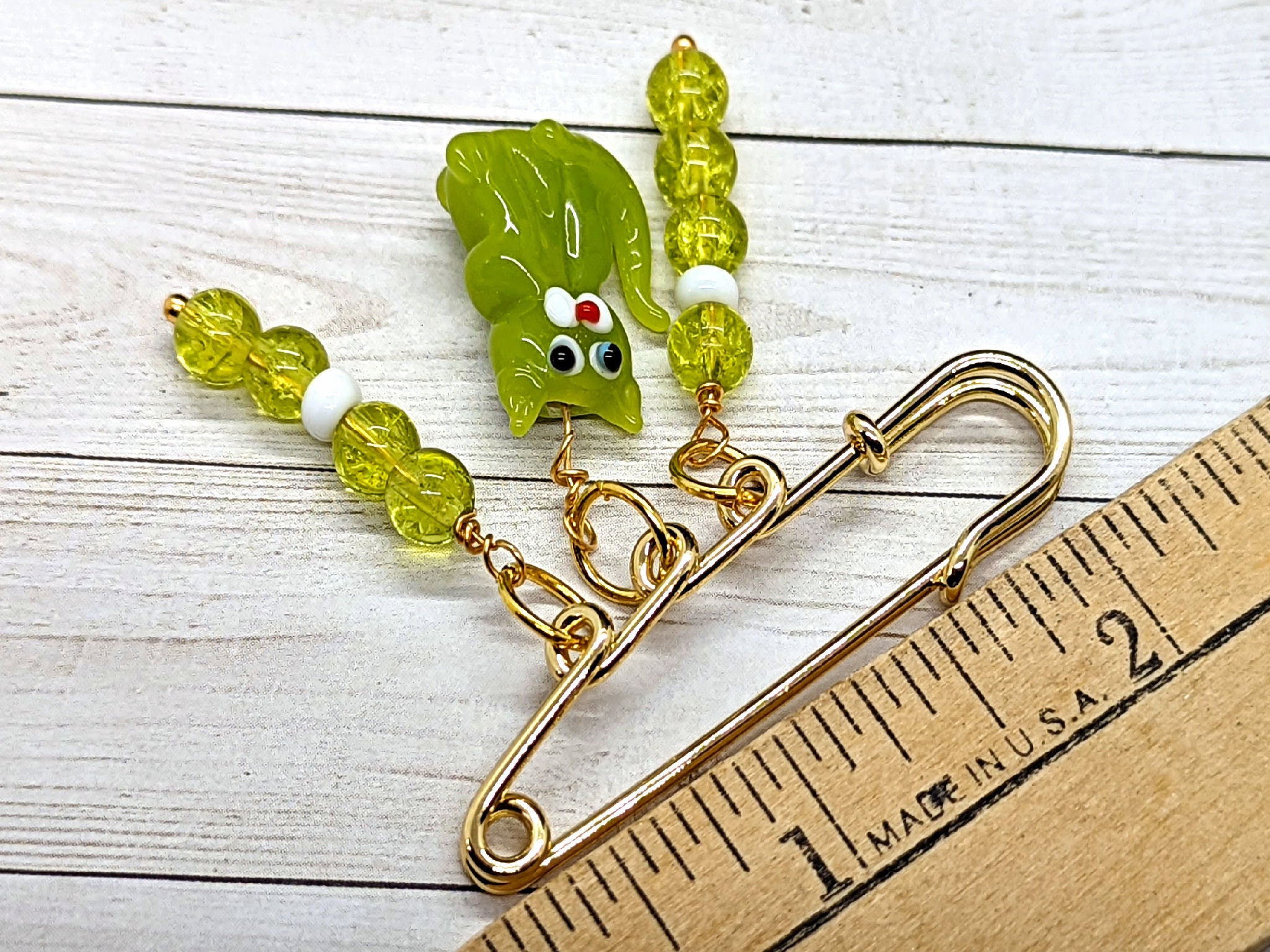 Decorative Diaper Bag Pin, Gold Safety Pin Brooch Jewelry for Baby ...