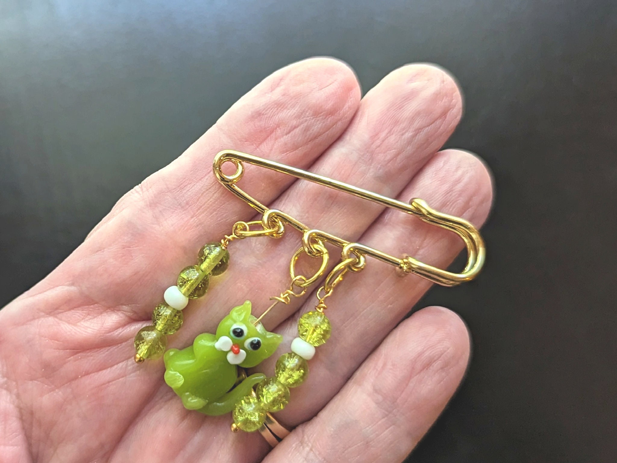 Decorative Diaper Bag Pin, Gold Safety Pin Brooch Jewelry for Baby ...