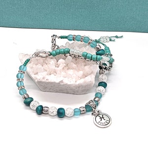 Pisces Fish Zodiac Necklace With Charm Pendant, Turquoise Quartz Faux ...