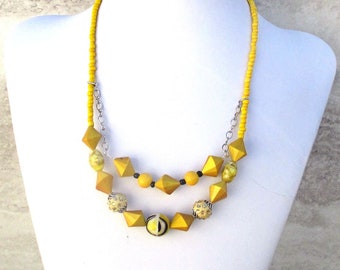 Yellow necklace | Etsy