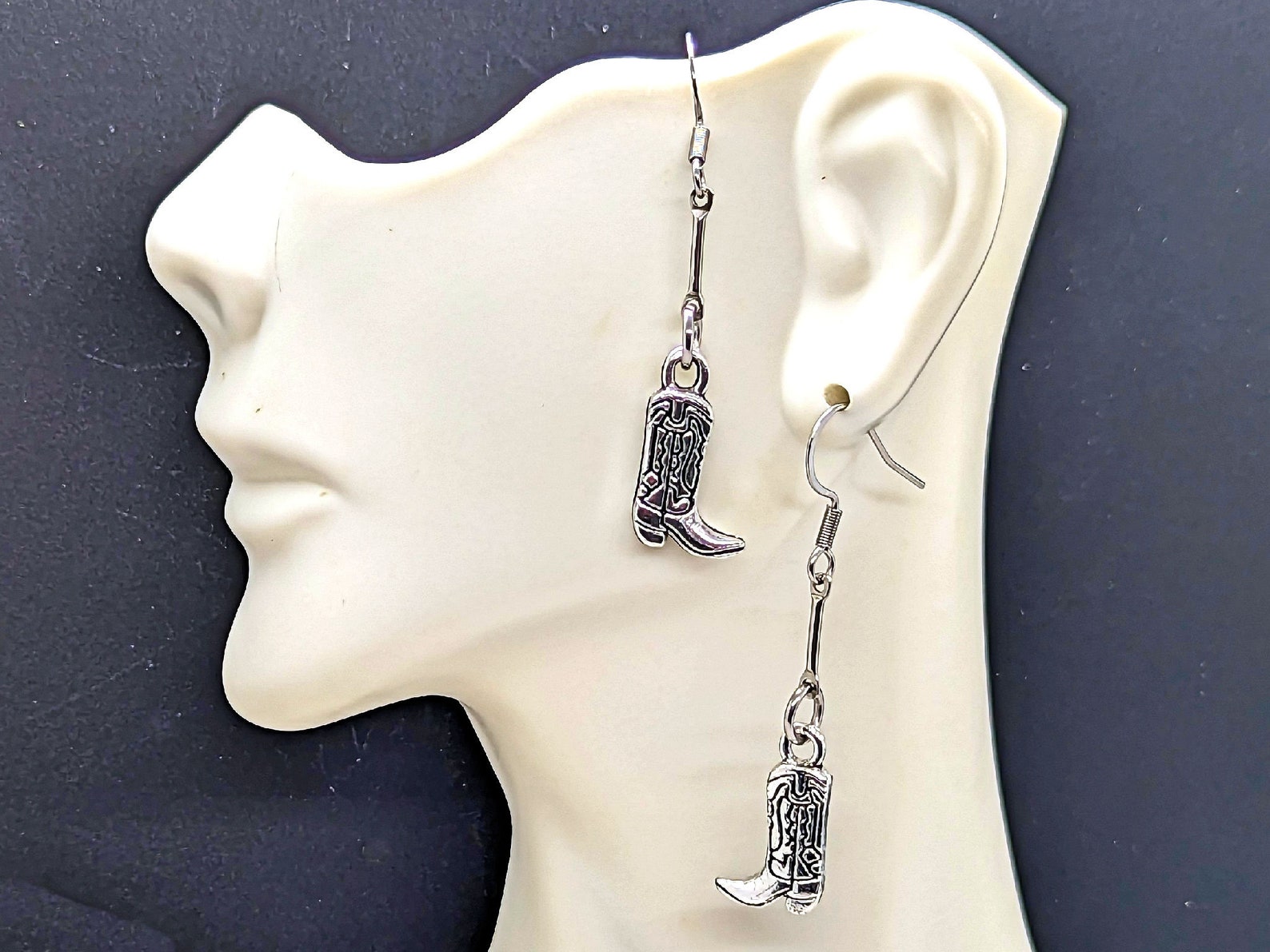 Western Boot Charm Earrings // Cowgirl Jewelry // Horseback - Etsy