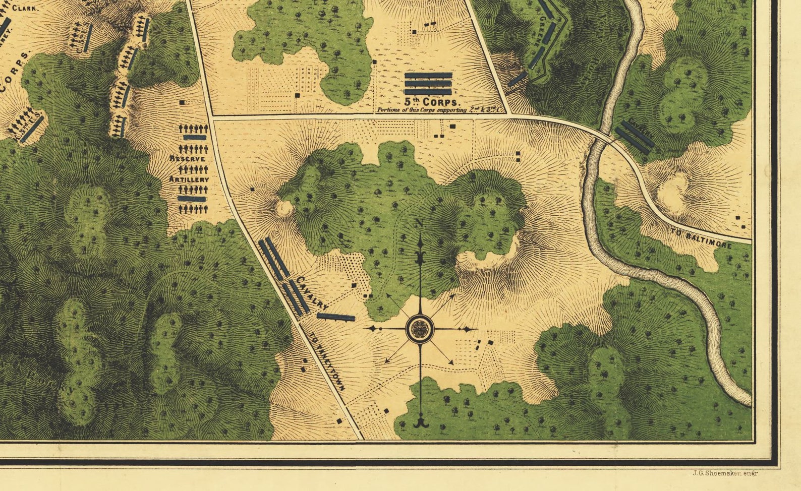 Antique Map Battle of Gettysburg 1863 Civil War - Etsy