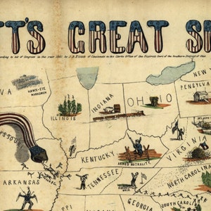 Antique Map - Scott's Great Snake - Civil War Era - 1861 - Etsy