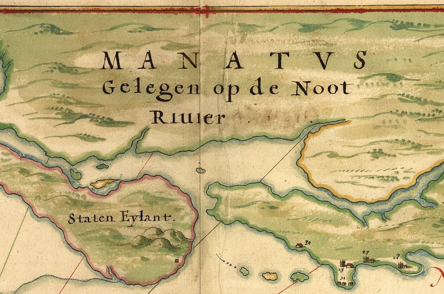 Antique New York Map 1639 Manhattan - Etsy