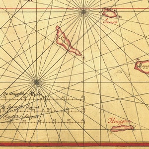 Antique Map of Cuba and the Bahamas 1650 - Etsy
