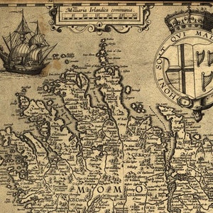 Antique Map of Ireland 1606 - Etsy