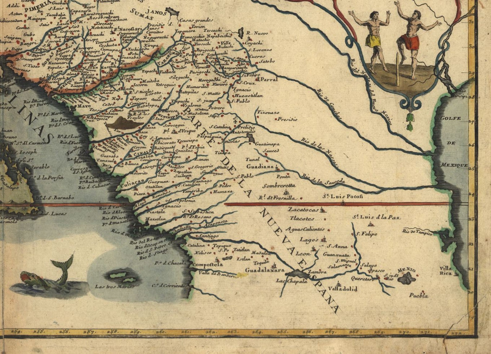 Antique Map of California and Mexico 1720 - Etsy