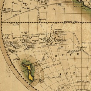 Antique World Map 1795 - Etsy