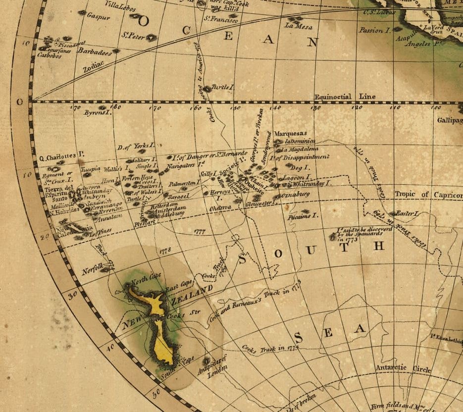 Antique World Map 1795 - Etsy