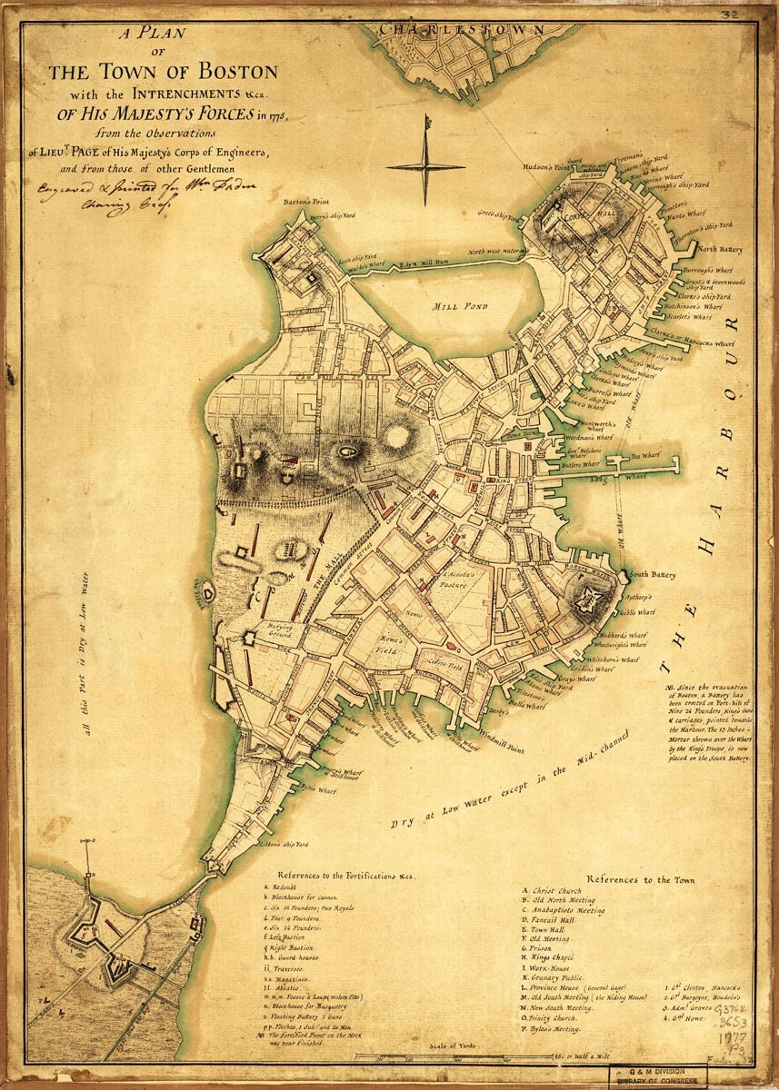 Antique Map Boston Harbor 1775 - CUSTOM - Etsy