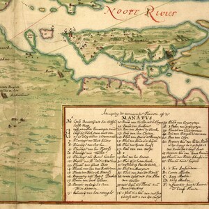 Antique New York Map 1639 Manhattan - Etsy