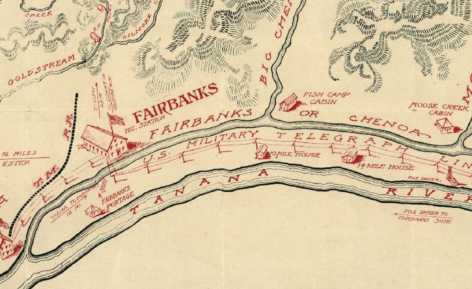 Alaska Fairbanks Map 1906 - Etsy