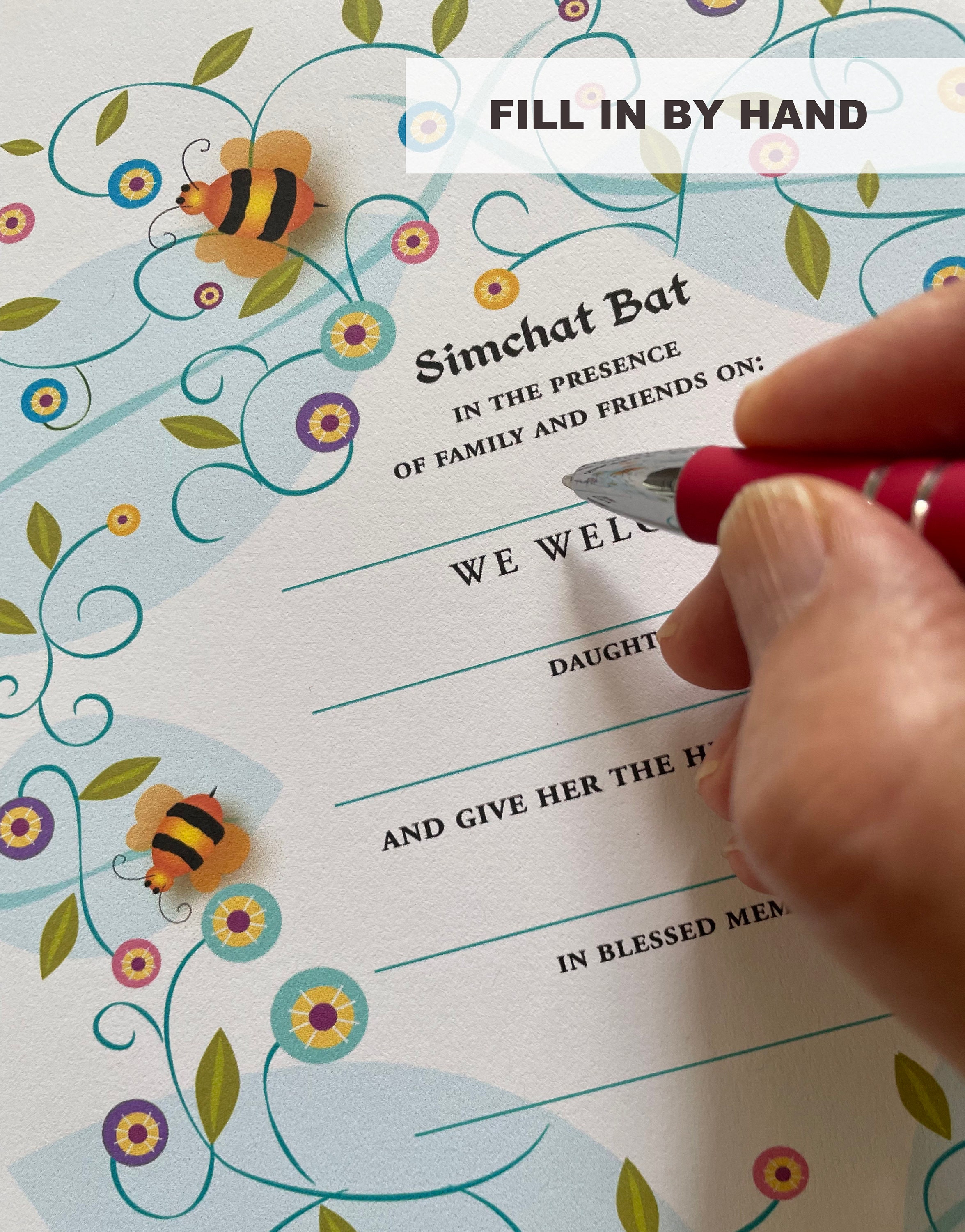 Digital/editable Download | Simchat Bat Certificate | Baby Naming ...