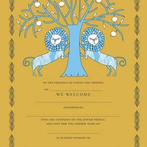 Digital Download- Brit Milah Certificate | Simchat Bat Certificate ...