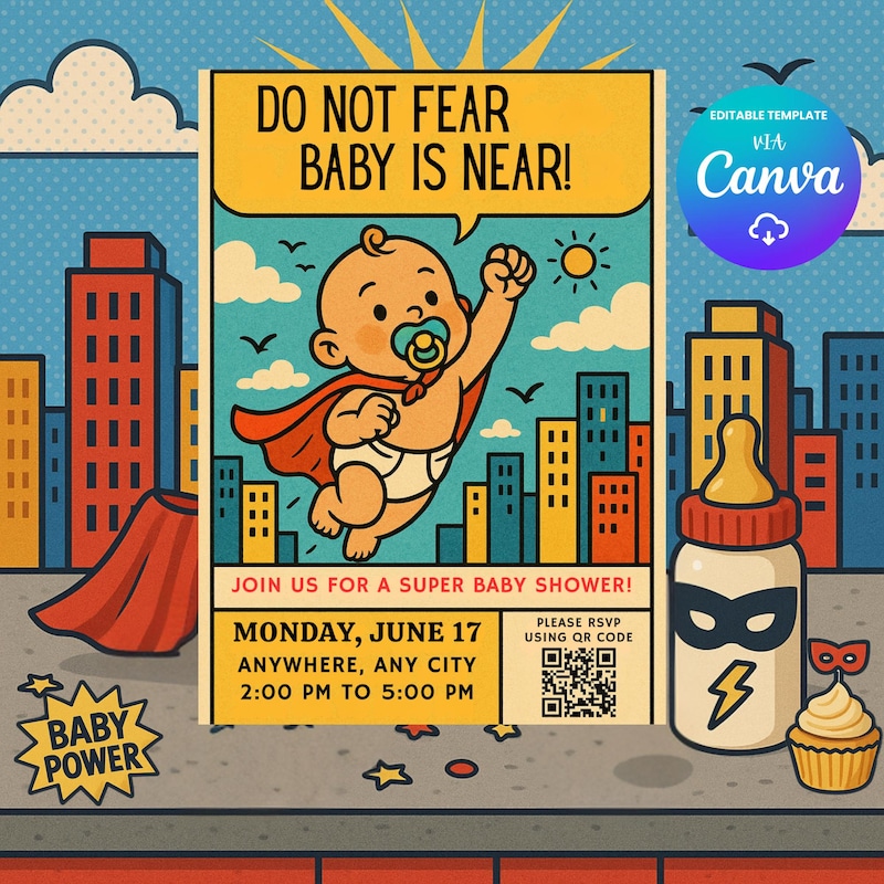 Comic Baby Shower - Etsy