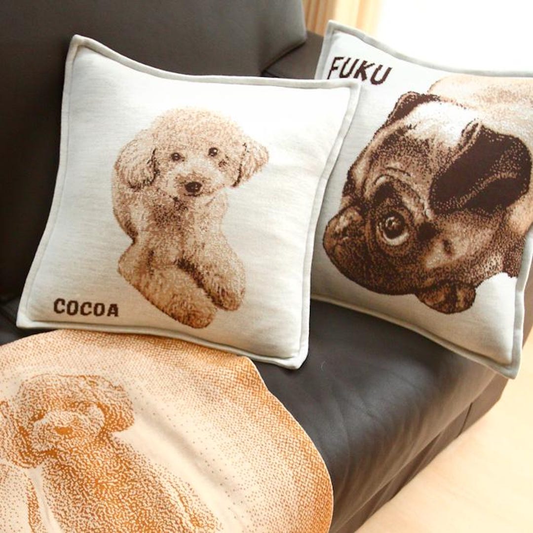 Custom Knit Toy Poodle Pillow – Personalized Dog Portrait Keepsake - Etsy