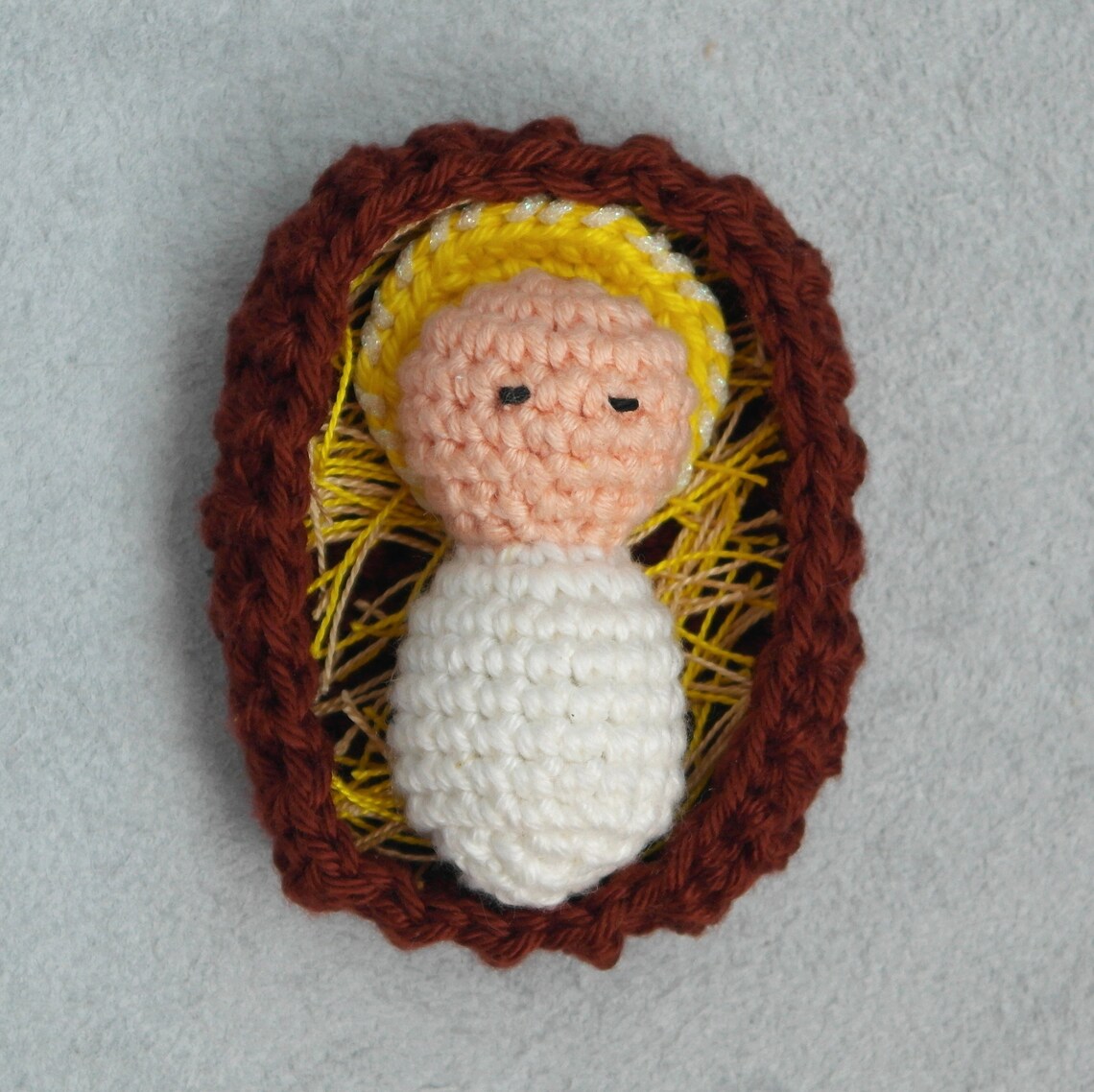 Amigurumi Baby Jesus in Manger Doll PDF Crochet Pattern INSTANT ...