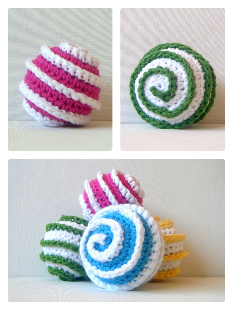 Amigurumi Toy Ball PDF Crochet Pattern INSTANT DOWNLOAD "galaxy Spiral ...