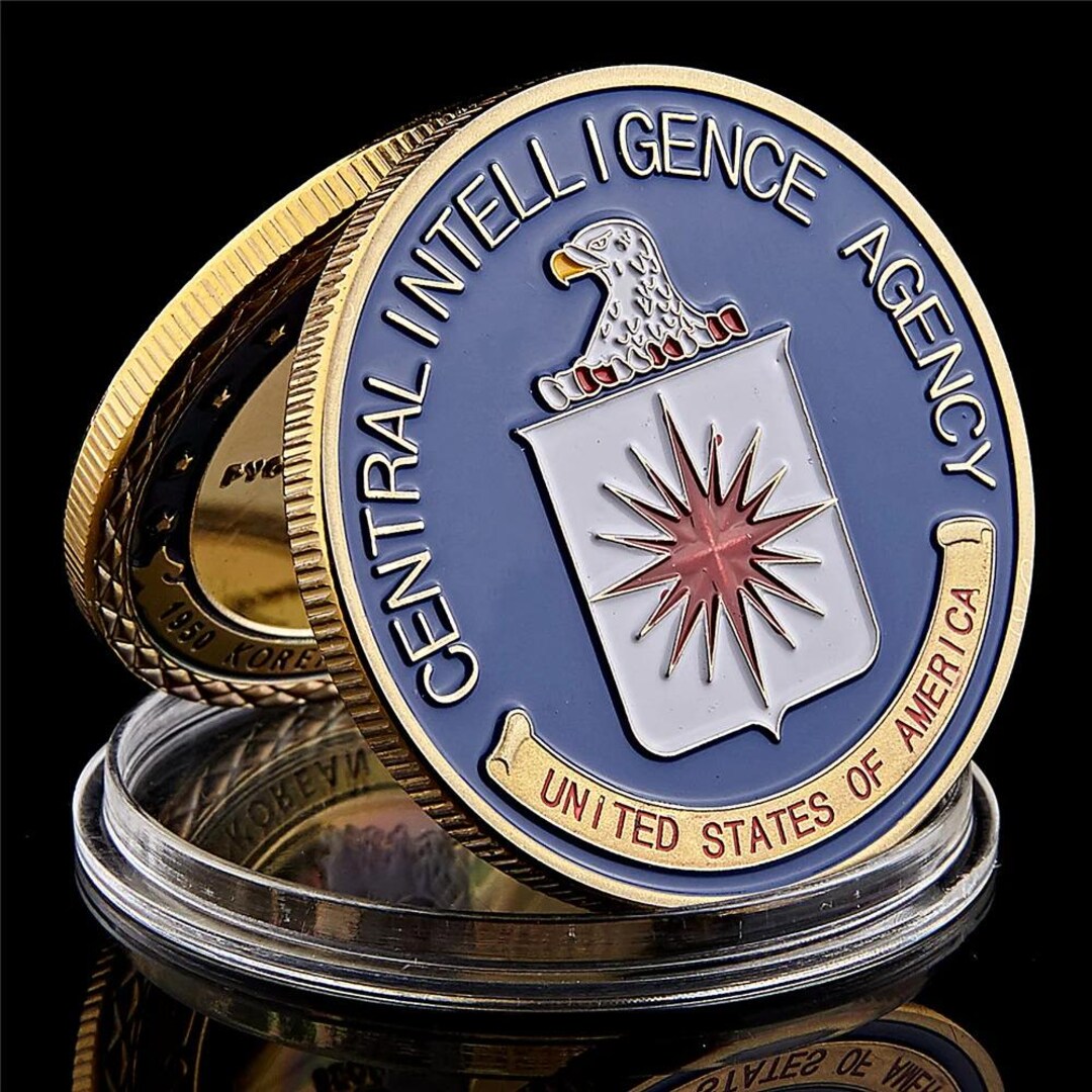 America Military US Central Intelligence Agency Gold Challenge Coin ...
