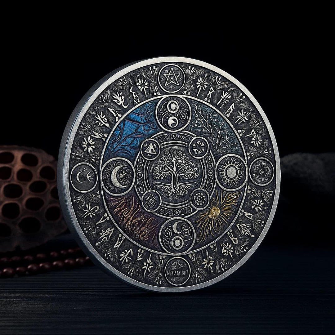 Tree of Life Challenge Coin – Sun God Nickel Ancient Silver ...