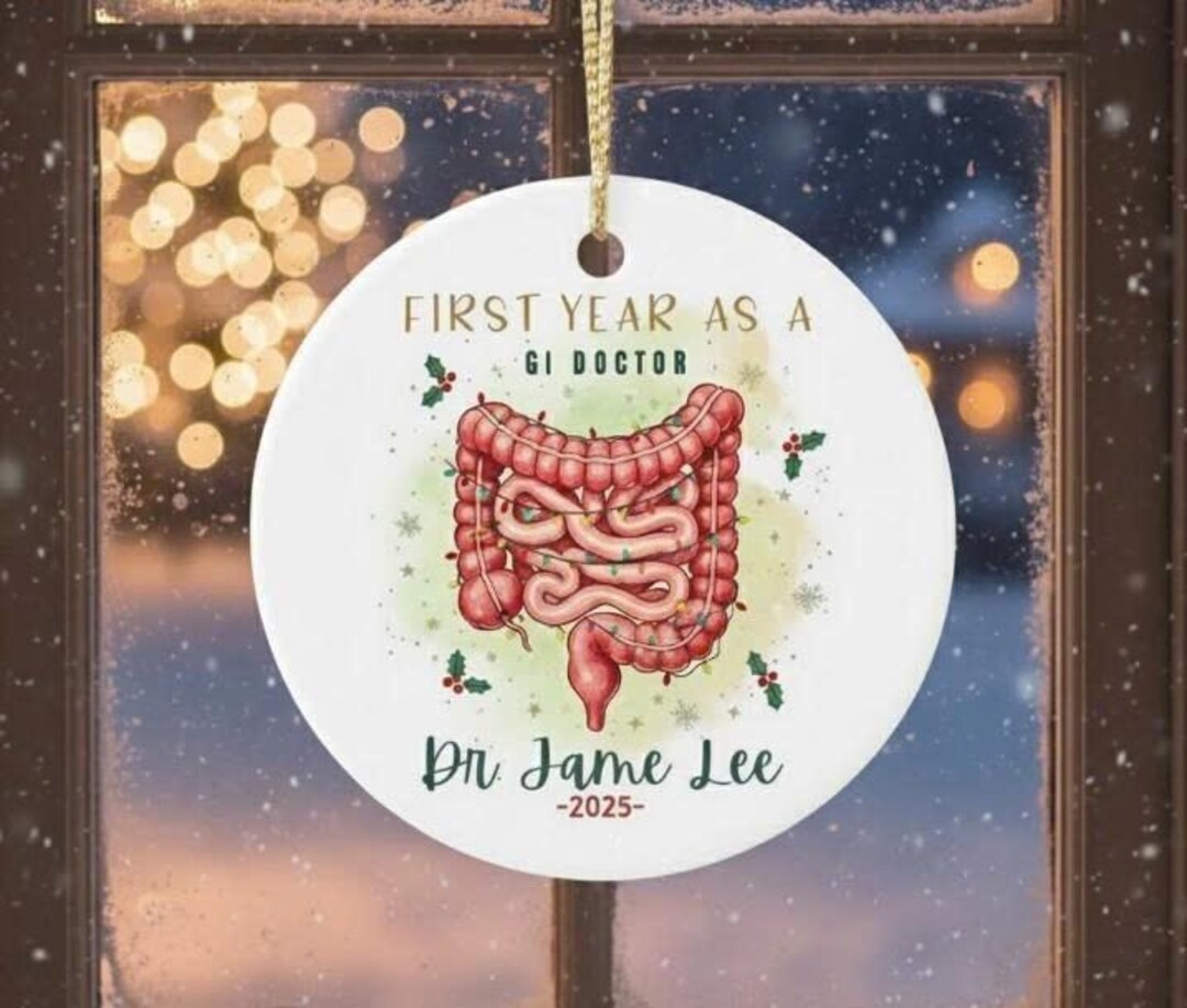 Personalized Intestine Christmas Ornament, Custom Name First and Last ...