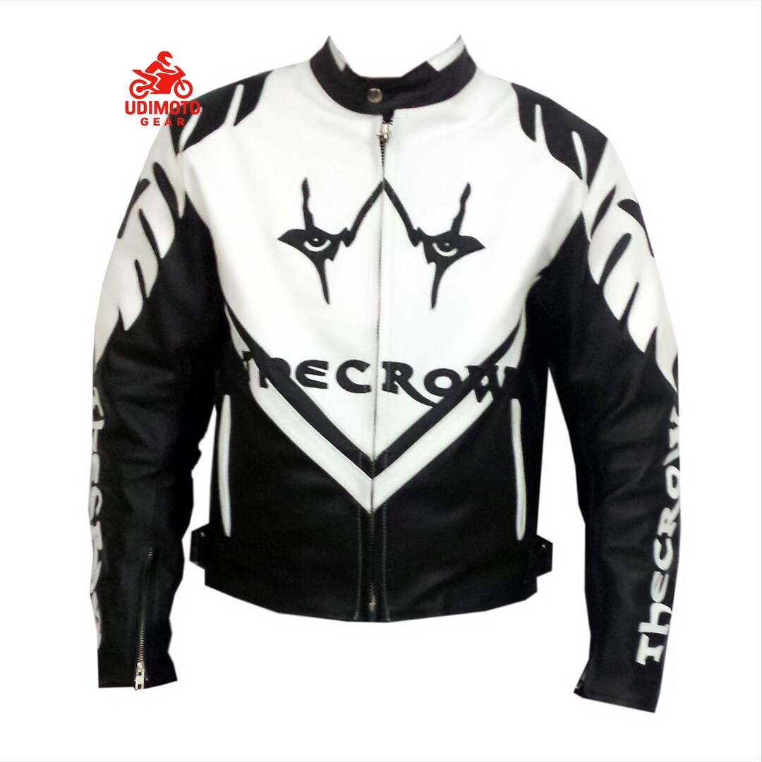 The Crow Men's Leather Jacket – Motorcycle Jacket- Lederjacke ...