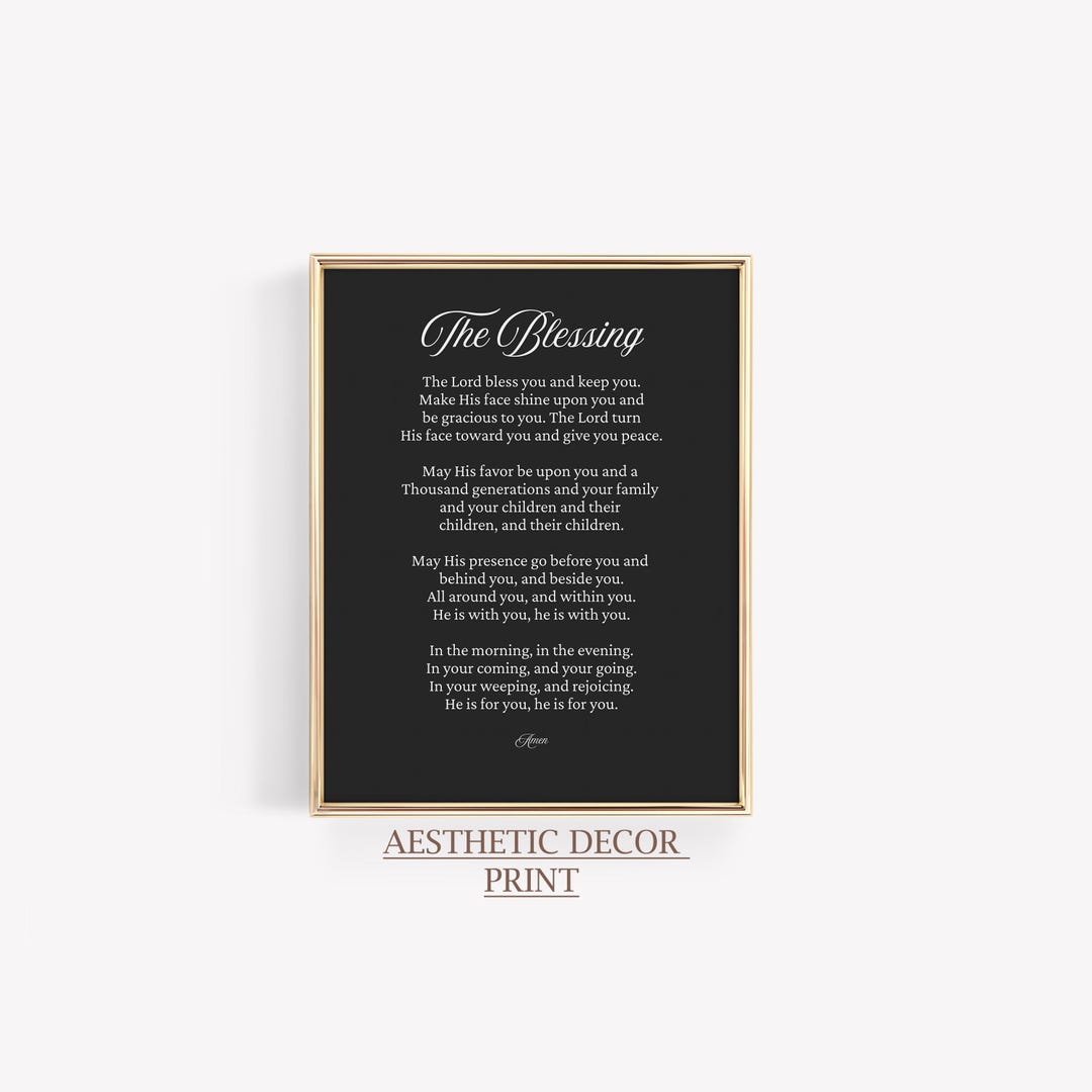 The Blessing Song Lyrics Print, Vintage Christian Printable, the ...