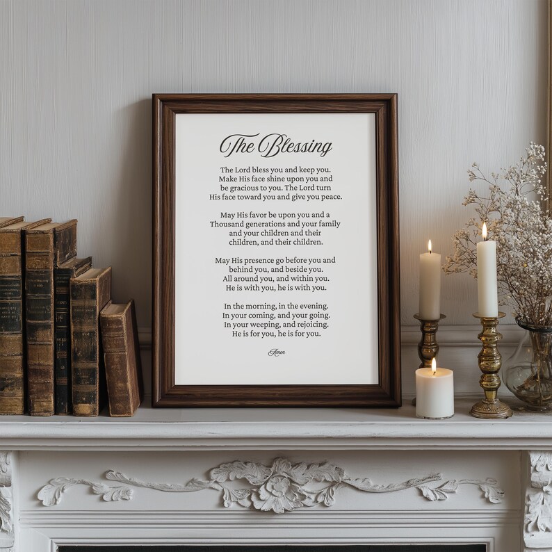 The Blessing Song Lyrics Print, Vintage Christian Printable, the ...