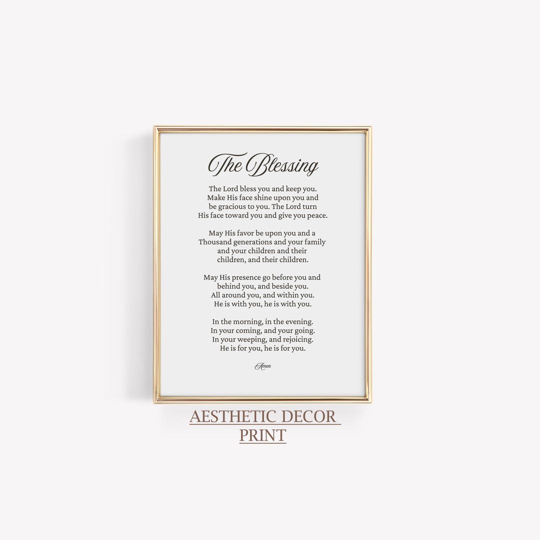 The Blessing Song Lyrics Print, Vintage Christian Printable, the ...