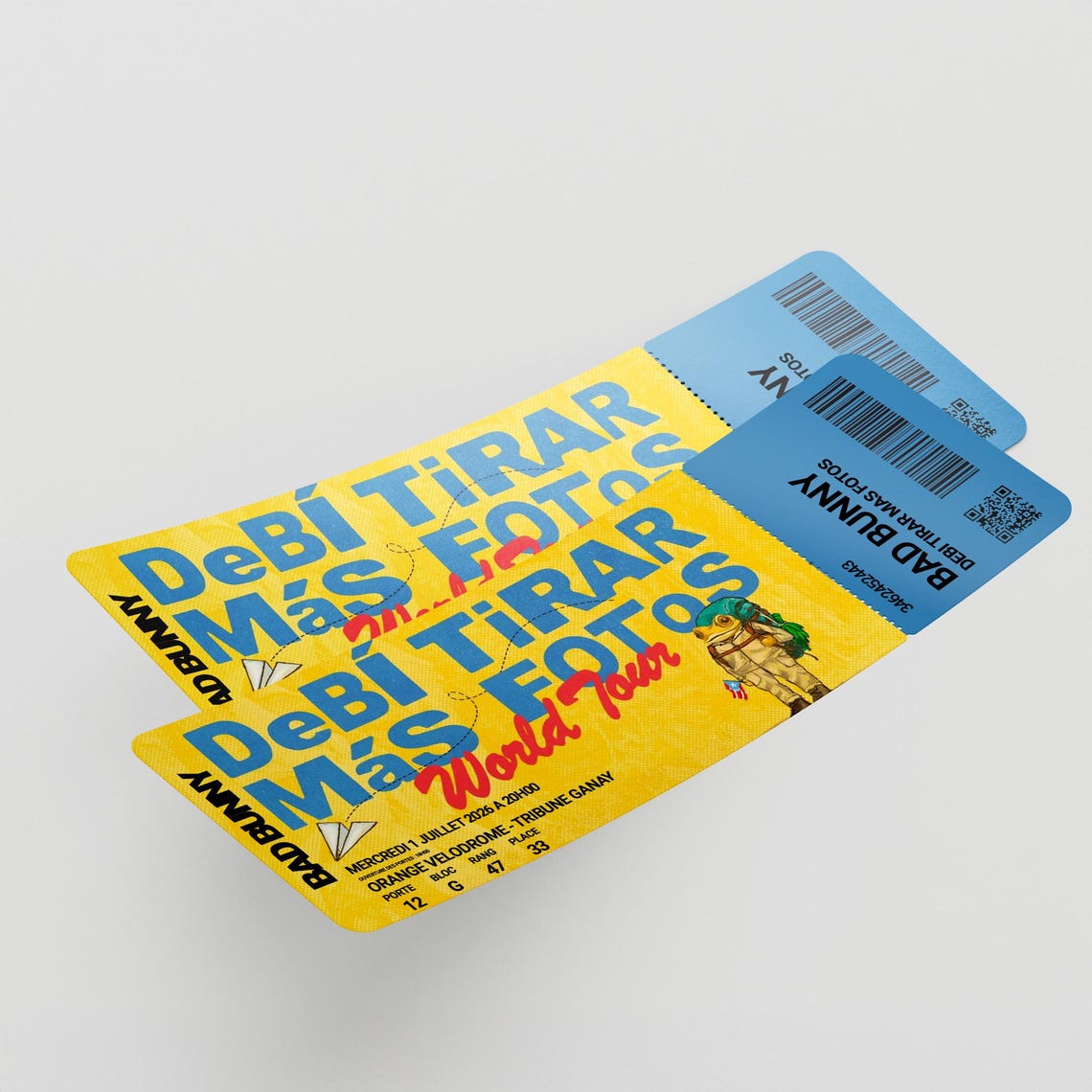 Bad Bunny Ticket – Debi Tirar Más Fotos – Editable Digital Concert Pass ...