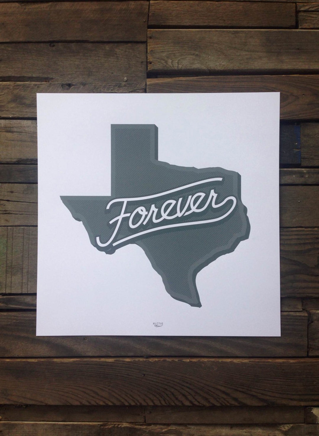 Texas Forever Screen Printed Art Print - Etsy